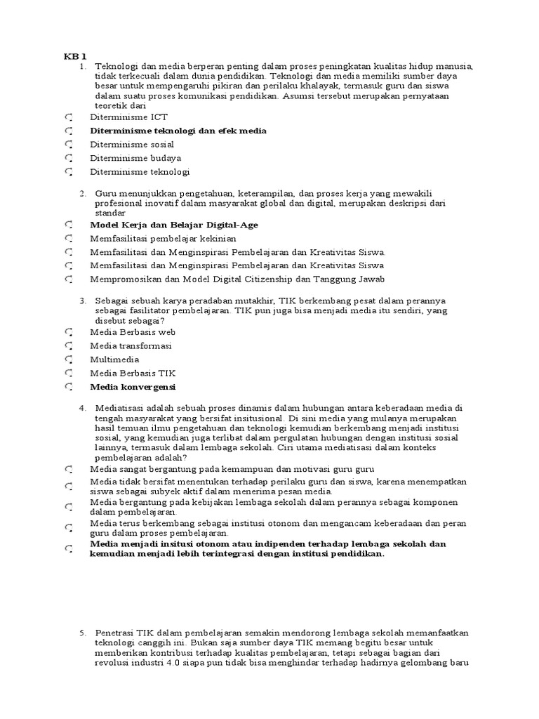 Soal Modul KB 1 | PDF