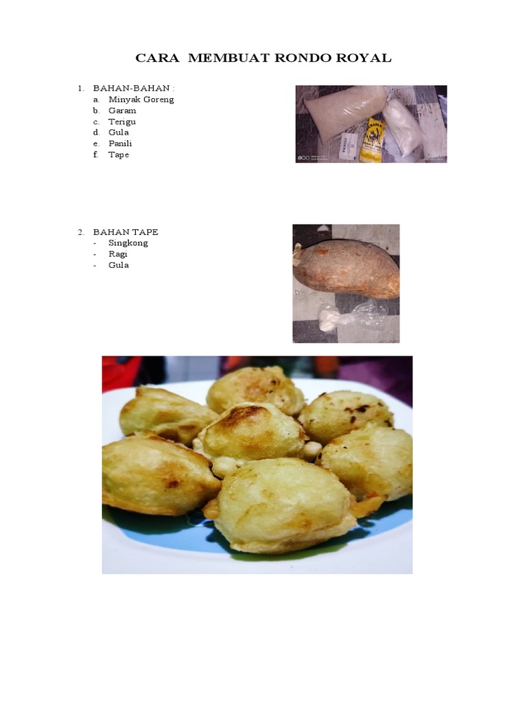 Cara Membuat Rondo Royal Goreng | PDF