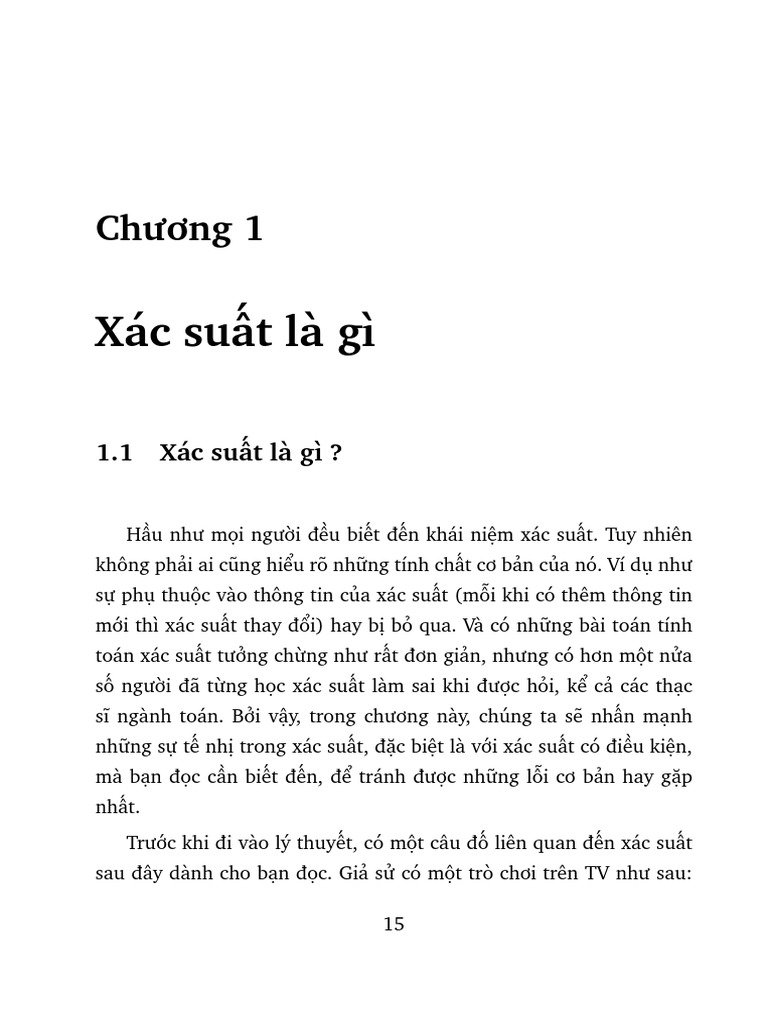 Xac Suat Thong Ke 1 | PDF
