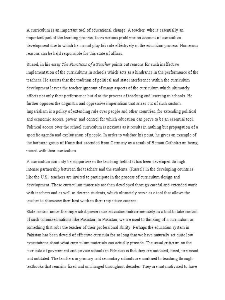 Curriculum - Prose Research Part | PDF | Curriculum | Imperialism