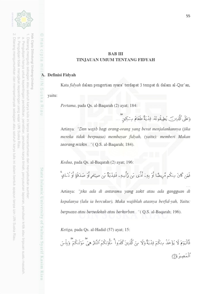 Panduan Fidyah dalam Islam | PDF