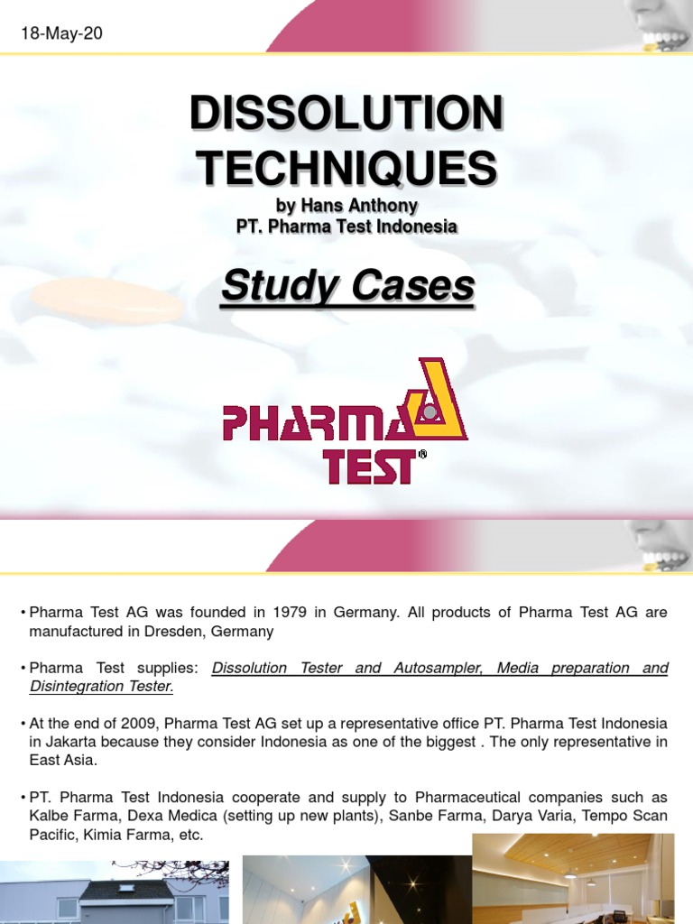Dissolution Study Case | PDF | Calibration | Engineering Tolerance