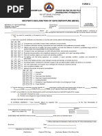 Master's Declaration of Safety Departure | PDF | Ships | Shipping