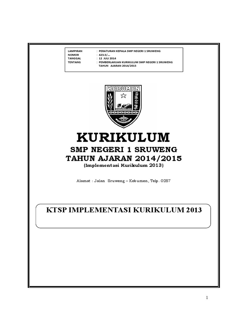 Contoh KTSP SMP | PDF
