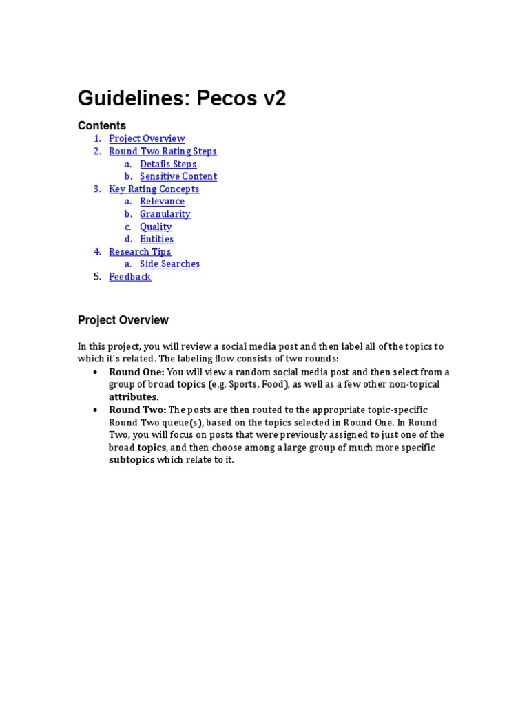 Guidelines: Pecos v2: Attributes | PDF | Protestantism | Evangelicalism