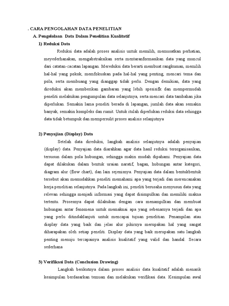Cara Pengolahan Data Penelitian | PDF Cara Pengolahan Data Penelitian | PDF