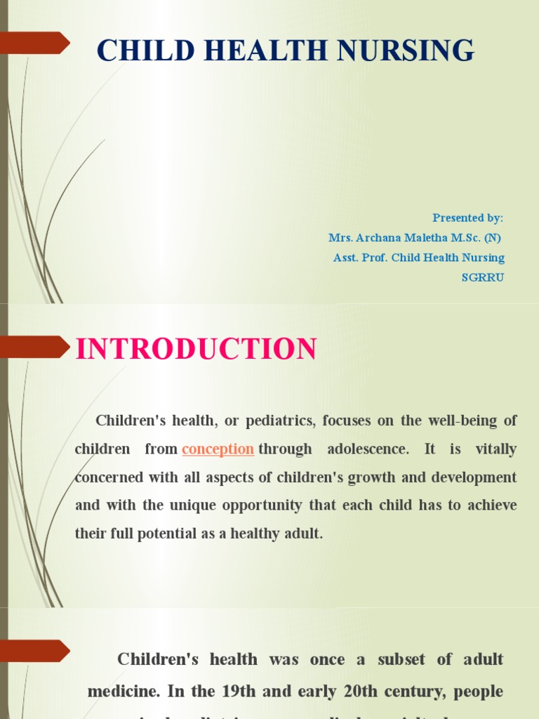 Introduction, Concept of Child Care | PDF | Pediatrics | Nursing