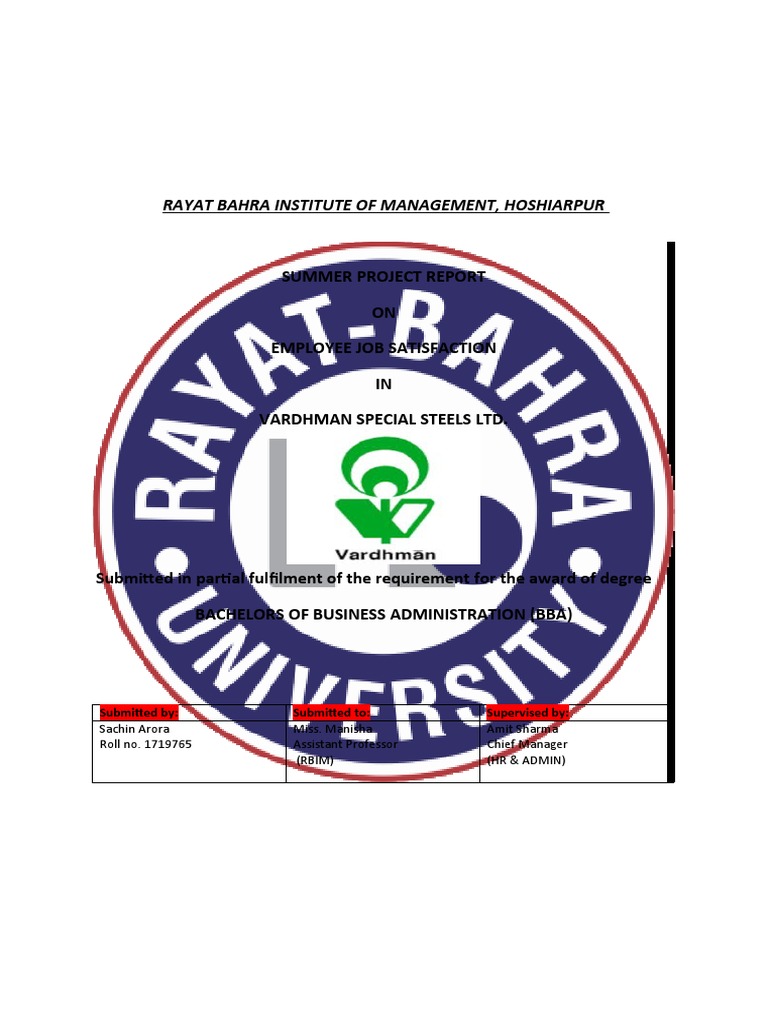 Rayat Bahra Institute of Management | PDF
