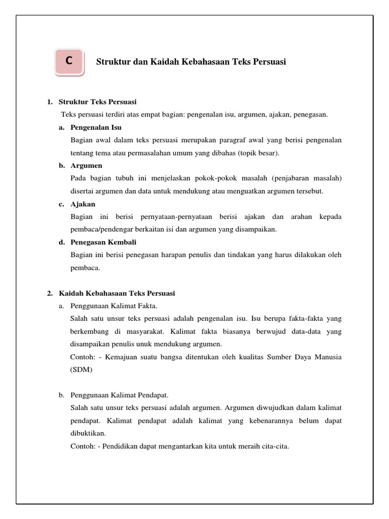 Struktur dan Kaidah Teks Persuasi | PDF