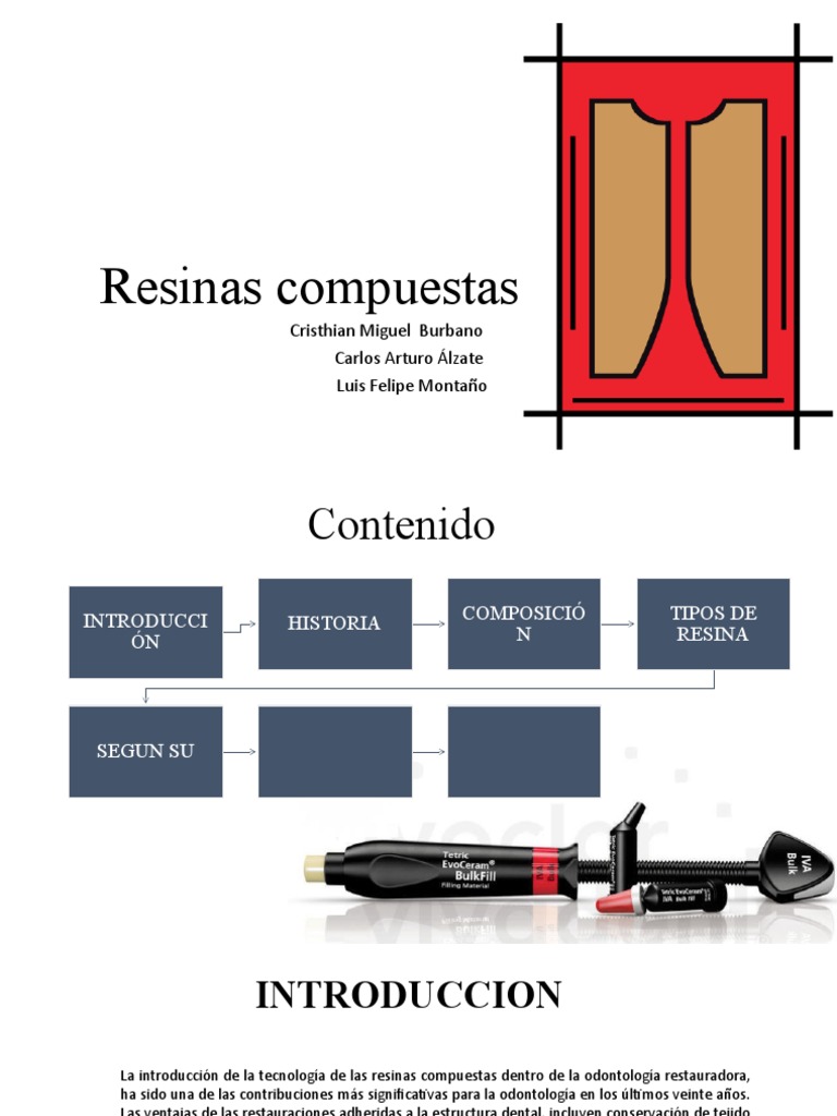 Presentacion Resinas Compuestas | PDF | Compuesto Dental | Materiales