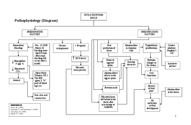Pathophysiology (Diagram) : Hydatidiform Mole | PDF | Women's Health ...