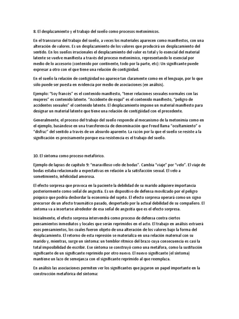 Joel Dor (Resumen Cap 8 y 10) | PDF | Sicología | Bienestar