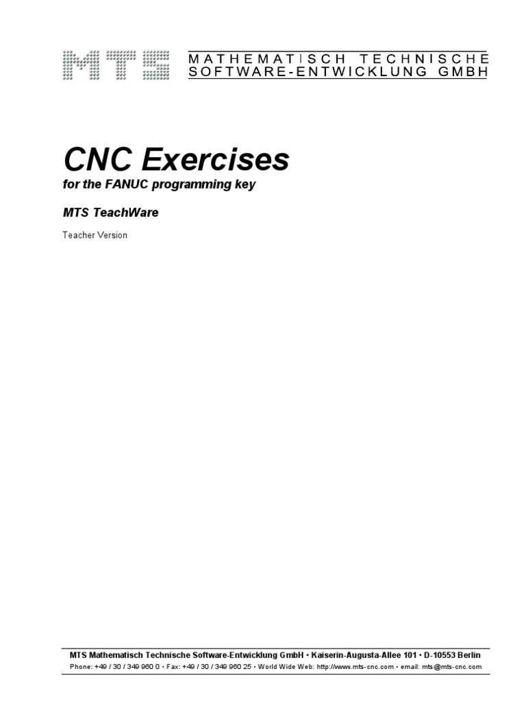 Exercise - FANUC | PDF | Numerical Control | Screw