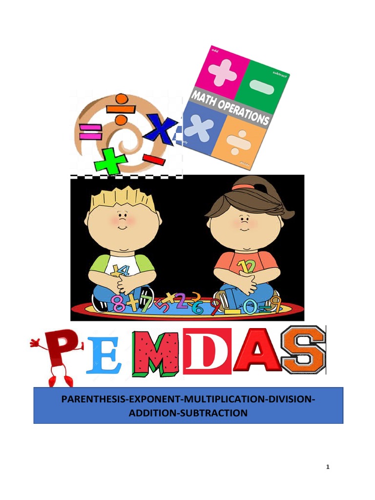Parenthesis Exponent Multiplication Division Addition Subtraction | PDF ...