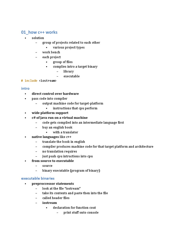 01 - How C++ Works | PDF | Subroutine | Source Code
