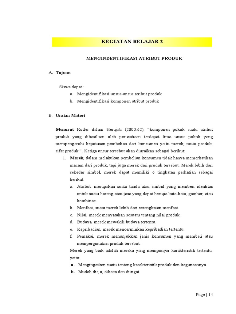 Atribut dan Identitas Produk | PDF | Pengelolaan Keuangan & Uang