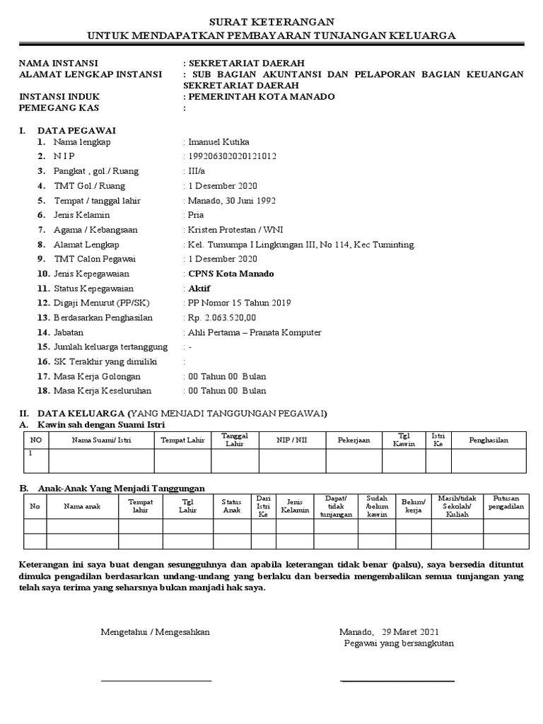 KP4 FORMULIR - Ketik | PDF