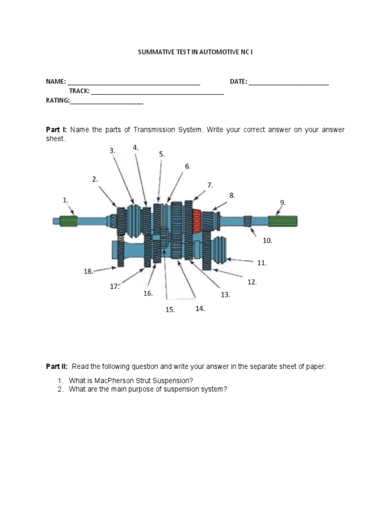 Automotive 11 Summative Test 11 Second Sem | PDF | Computers