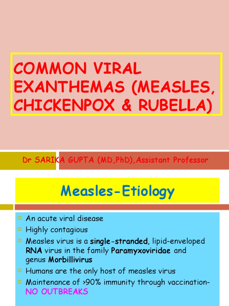 Common Viral Exanthems - 19 | PDF | Measles | Virus