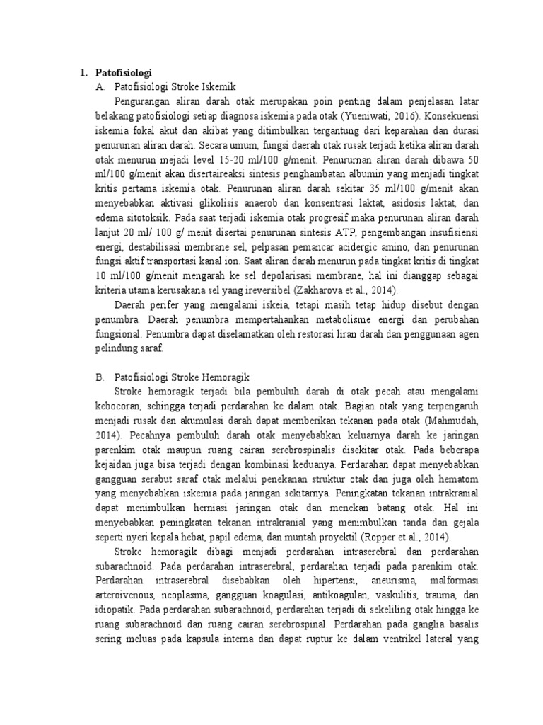 Patofisiologi STROKE Iskemik Dan Hemoragik | PDF | Sains & Matematika