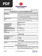 Paint Data Sheet - National Synthetic Enamel Gloss I | PDF | Vitreous ...