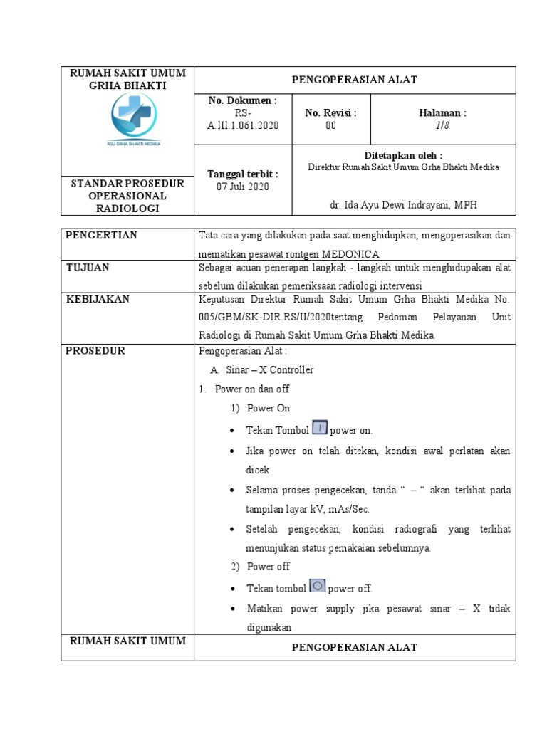 Sop Radiologi | PDF