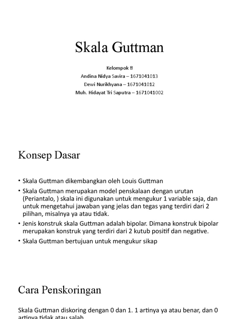 Skala Guttman | PDF