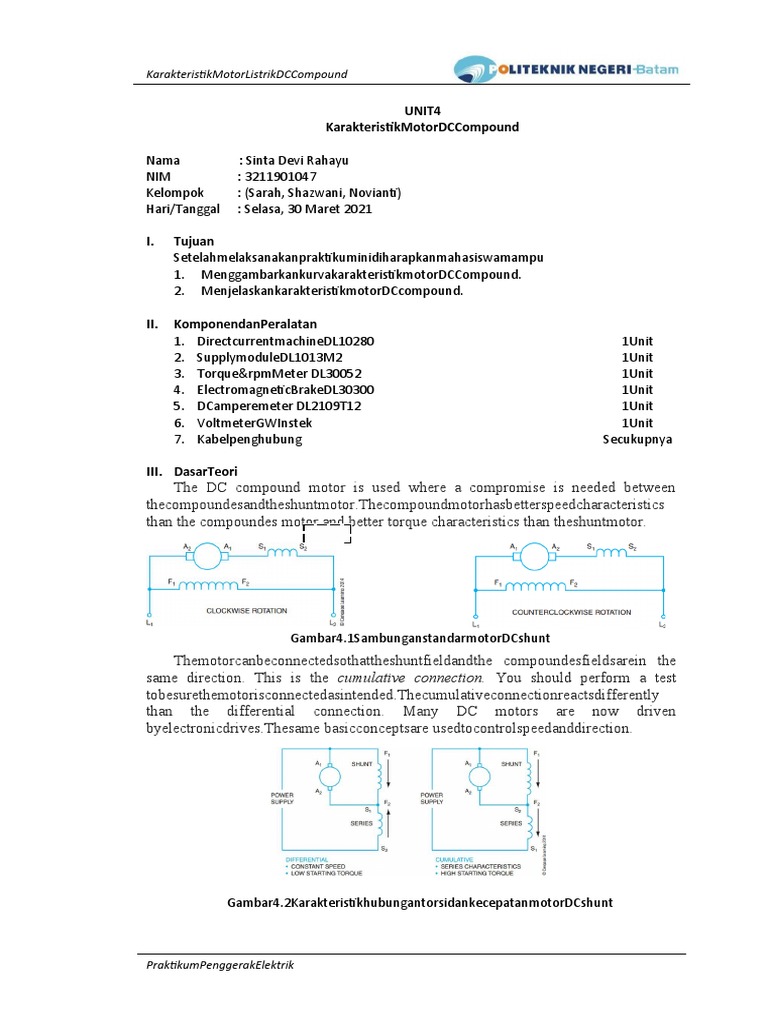Tugas 4 Motor DC Sinta.3211901047 | PDF | Manufactured Goods | Vehicles