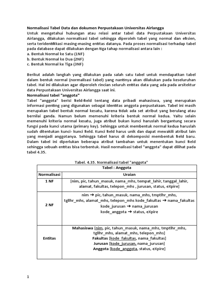 Normalisasi Tabel - Studi Kasus | PDF | Metode & Bahan Ajar | Komputer