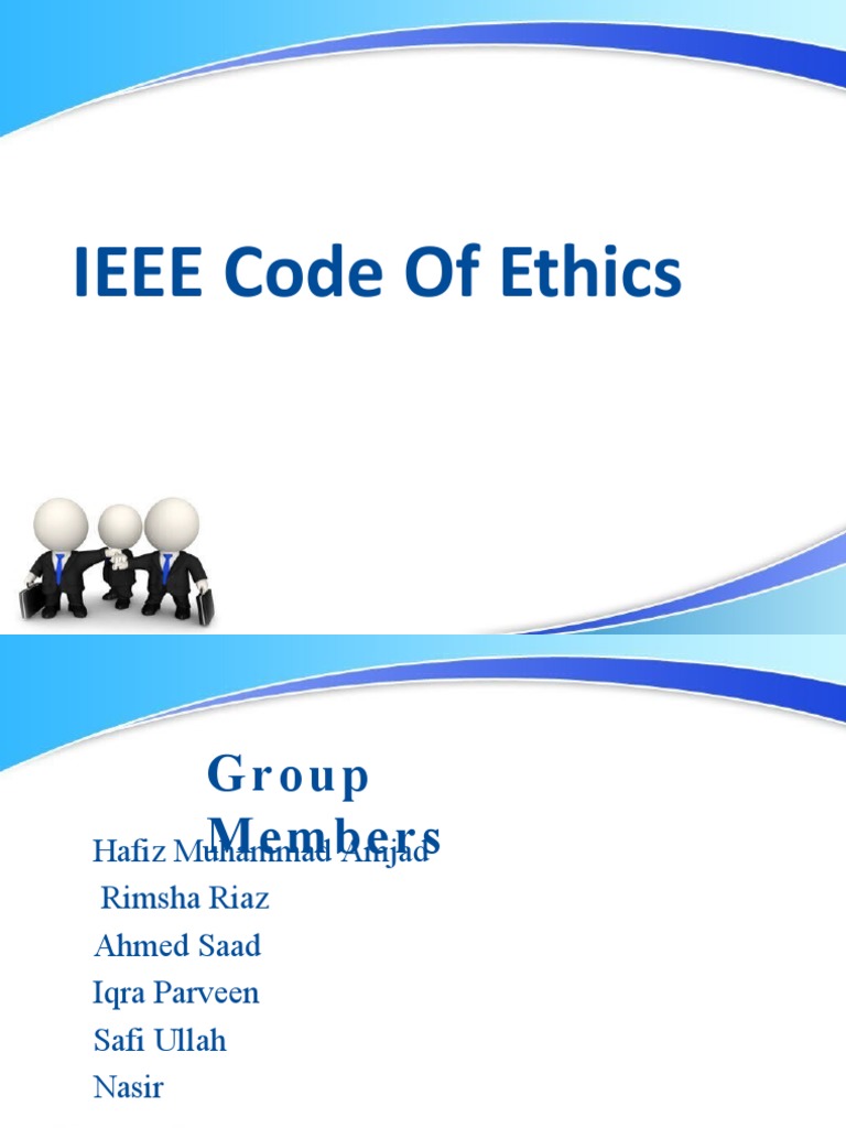 IEEE Code of Ethics | PDF | Institute Of Electrical And Electronics ...