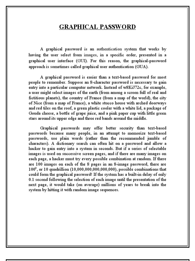Understanding Graphical Passwords | PDF
