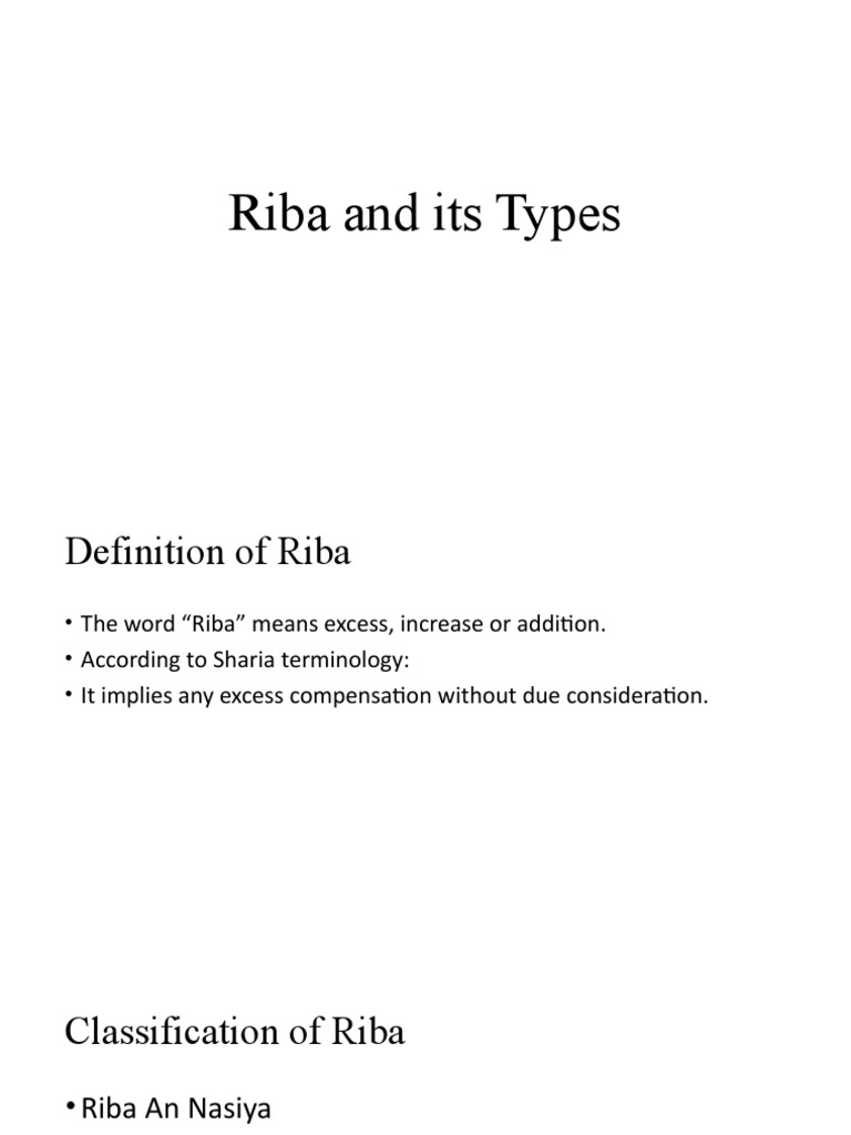 Riba and Its Types | PDF | Islamic Jurisprudence | Abrahamic Religions