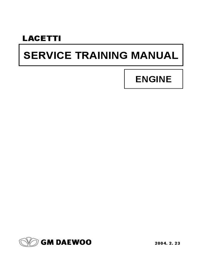 LACETTI Engine (0-33) - Basic | PDF | Motor Oil | Pump