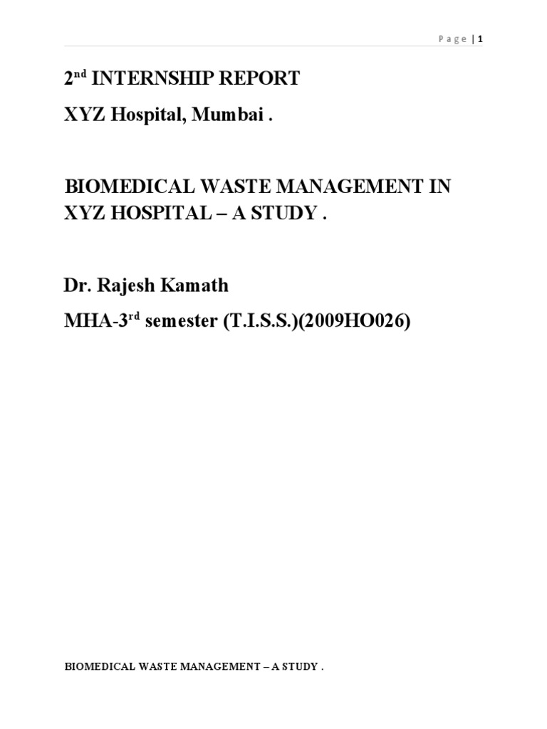 Biomedical Waste Management | PDF | Waste Management | Medical Specialties