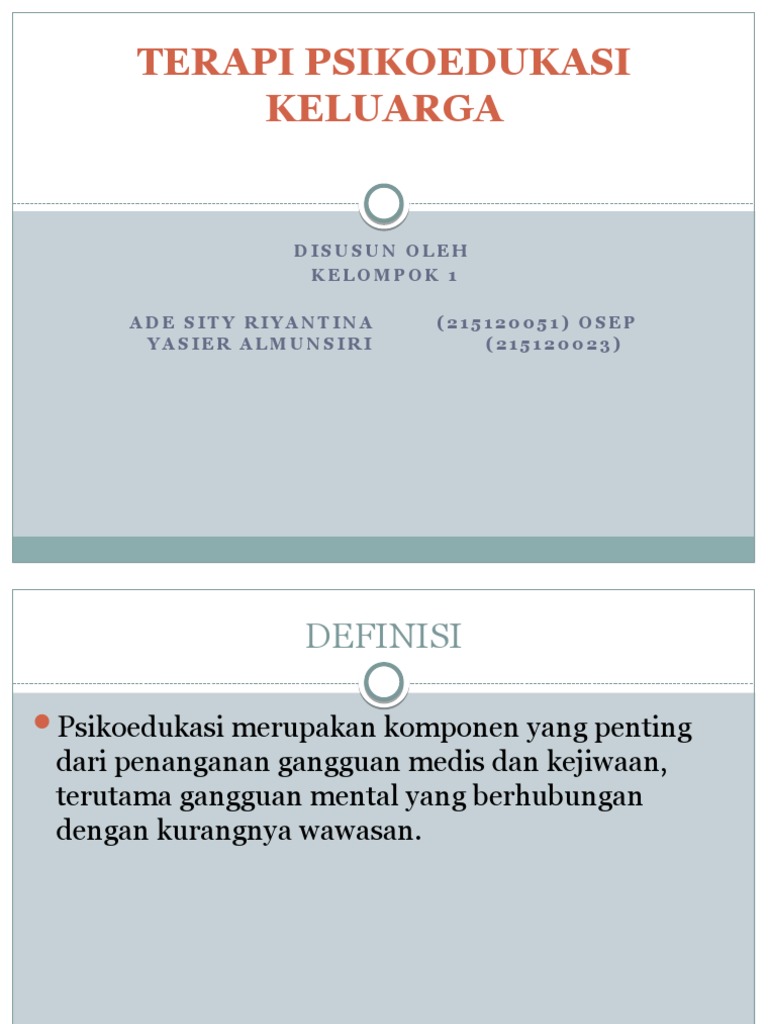 Terapi Psikoedukasi Keluarga | PDF | Pengembangan Diri | Sains & Matematika