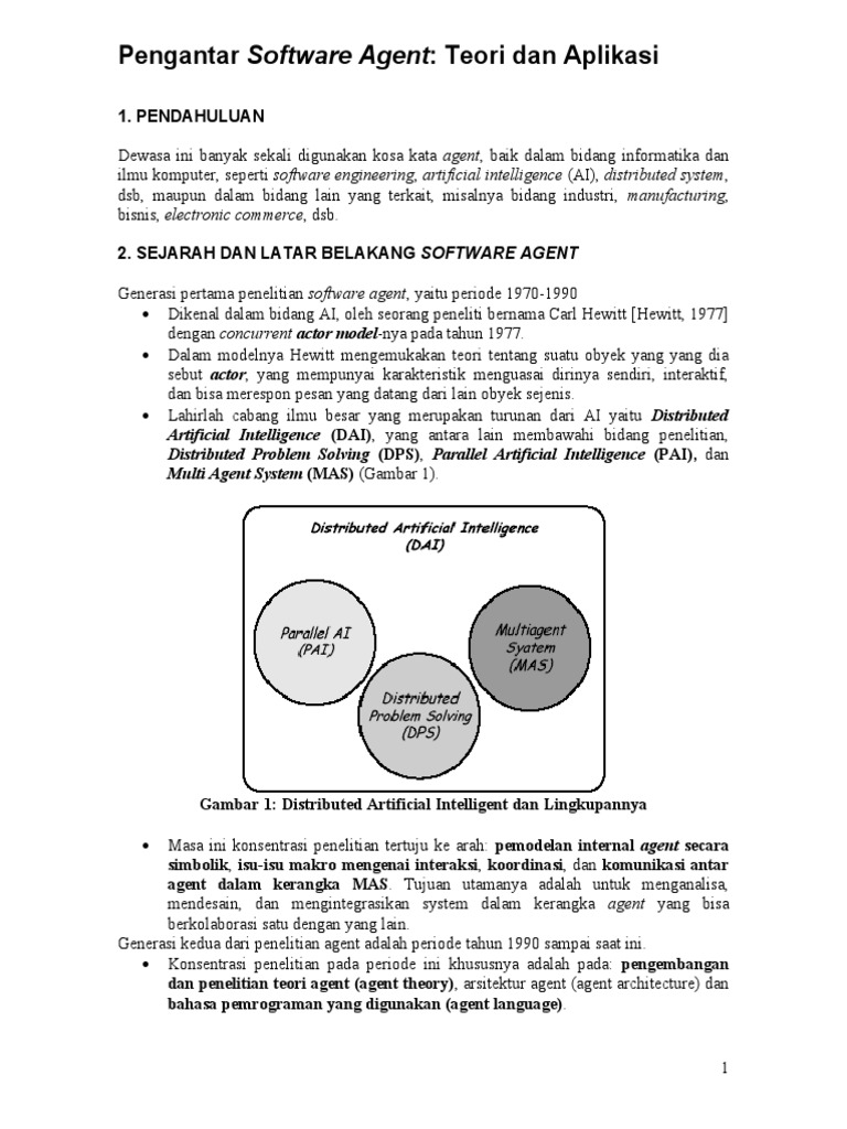 Pengantar Software Agent dan Aplikasinya | PDF | Teknologi & Rekayasa