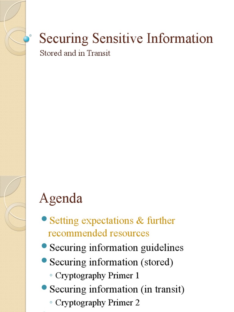 2015-03-30 Securing Sensitive Information | PDF | Transport Layer ...