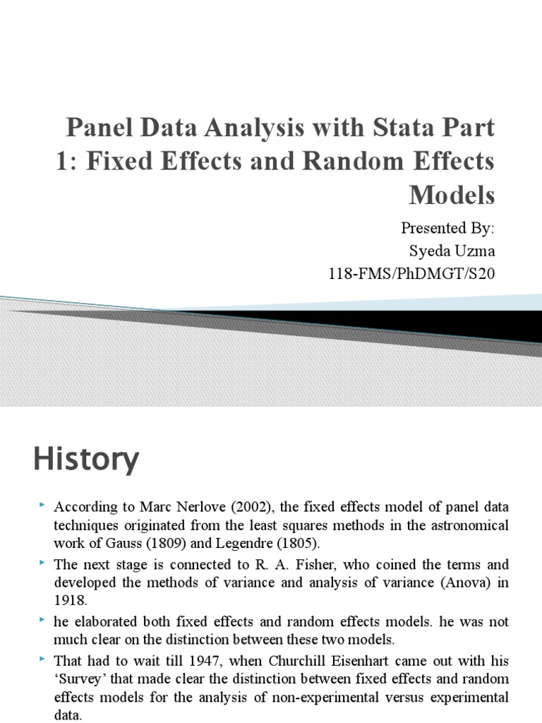 Panel Data Analysis With Stata Part 1: Fixed Effects and Random Effects Models | PDF ...
