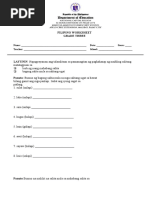 Panlapi Worksheets | PDF