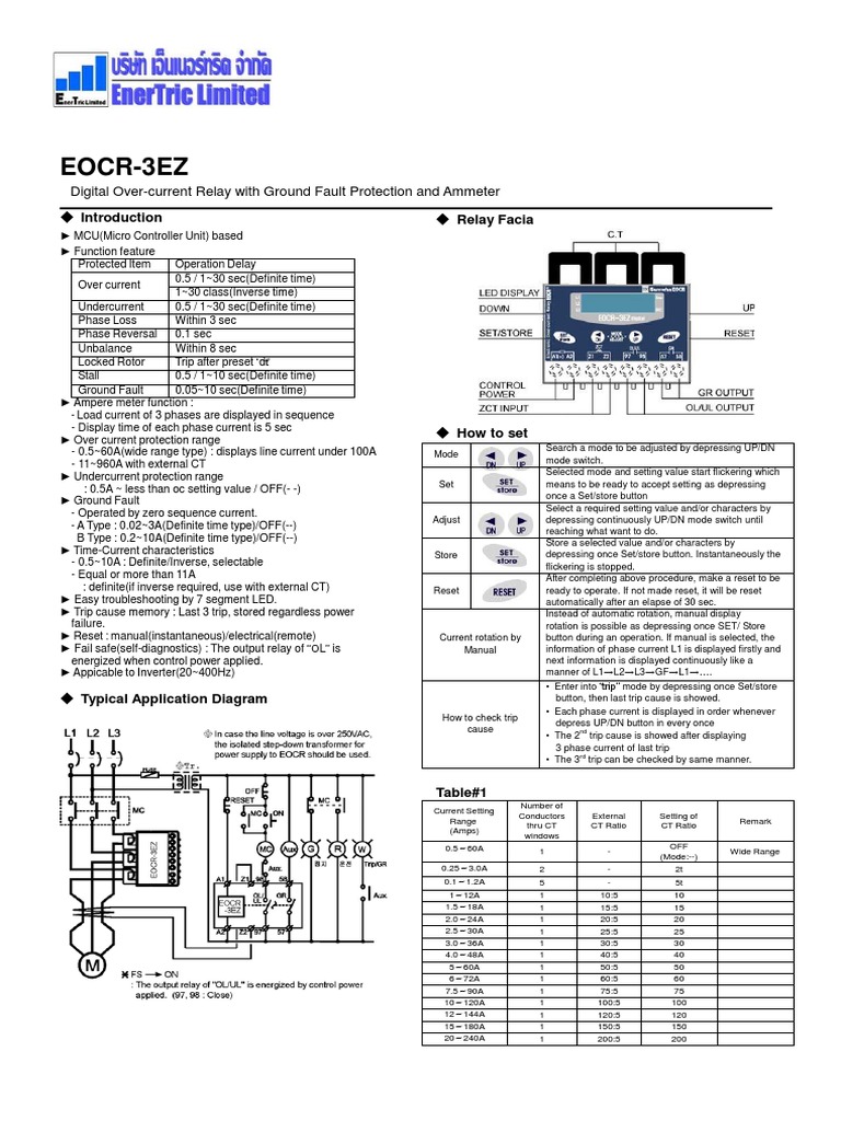 Manual Eocr 3ez | PDF | Electrical Engineering | Electricity