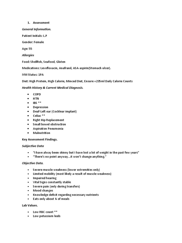 Contoh NCP | PDF | Depression (Mood) | Diet (Nutrition)