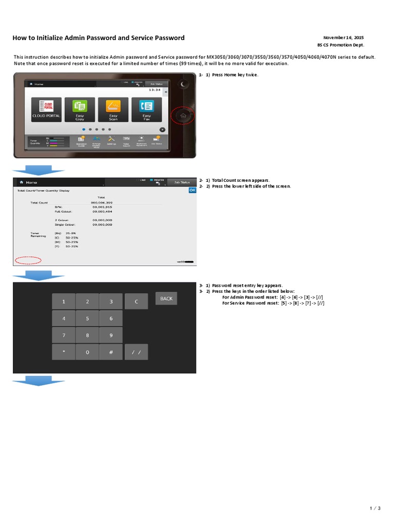 How To Initialize Admin Password and Service Password | PDF | Password | Information Age