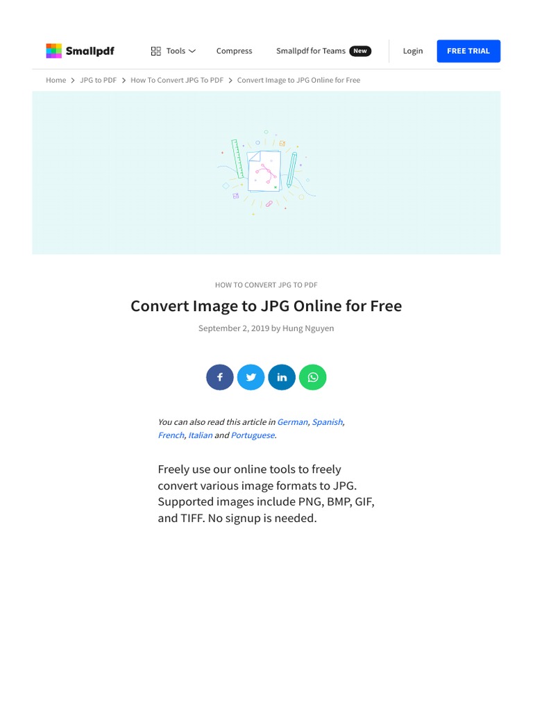 Convert Image To JPG Online For Free - Smallpdf | PDF | Application ...