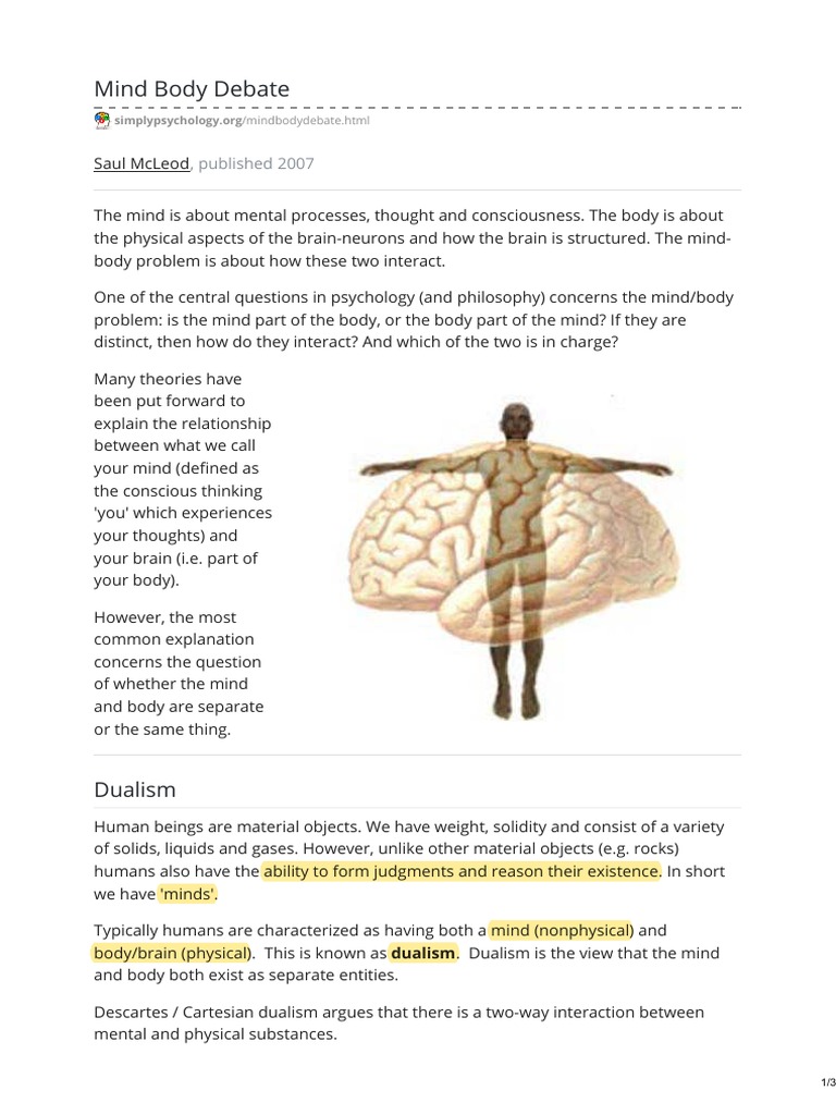 Mind Body | PDF | Mind | Hypnosis