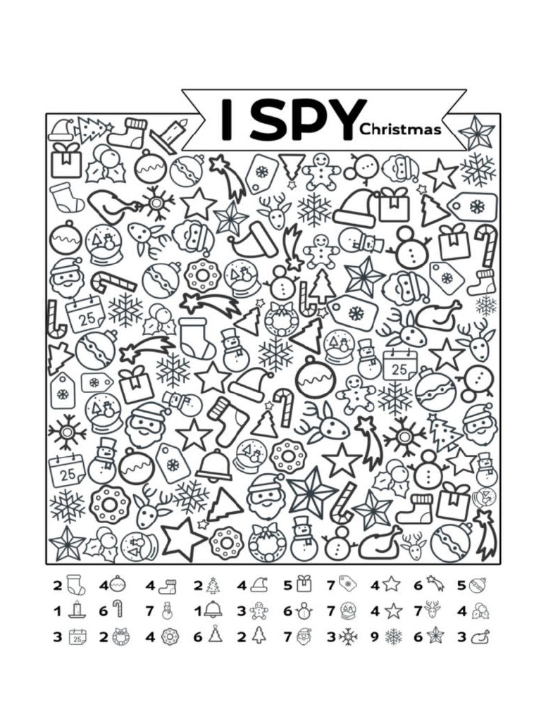 I spy Сhristmas for kids | PDF