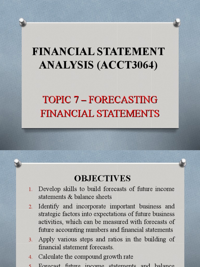 Financial Statement Forecasting Guide | PDF | Equity (Finance ...