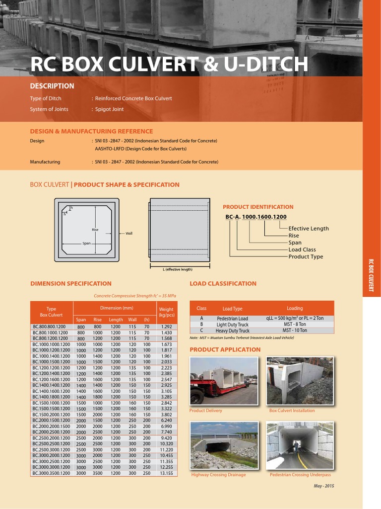 Brosur - Box Culvert | PDF | Truck | Structural Engineering