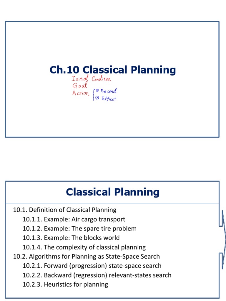 Ch.10 Classical Planning: Actionp | PDF | Theoretical Computer Science ...