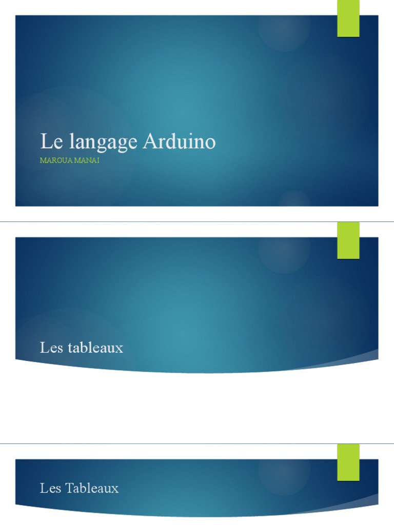 Cours4 Arduino | PDF | Chaîne de caractères | Tableau (structure de ...