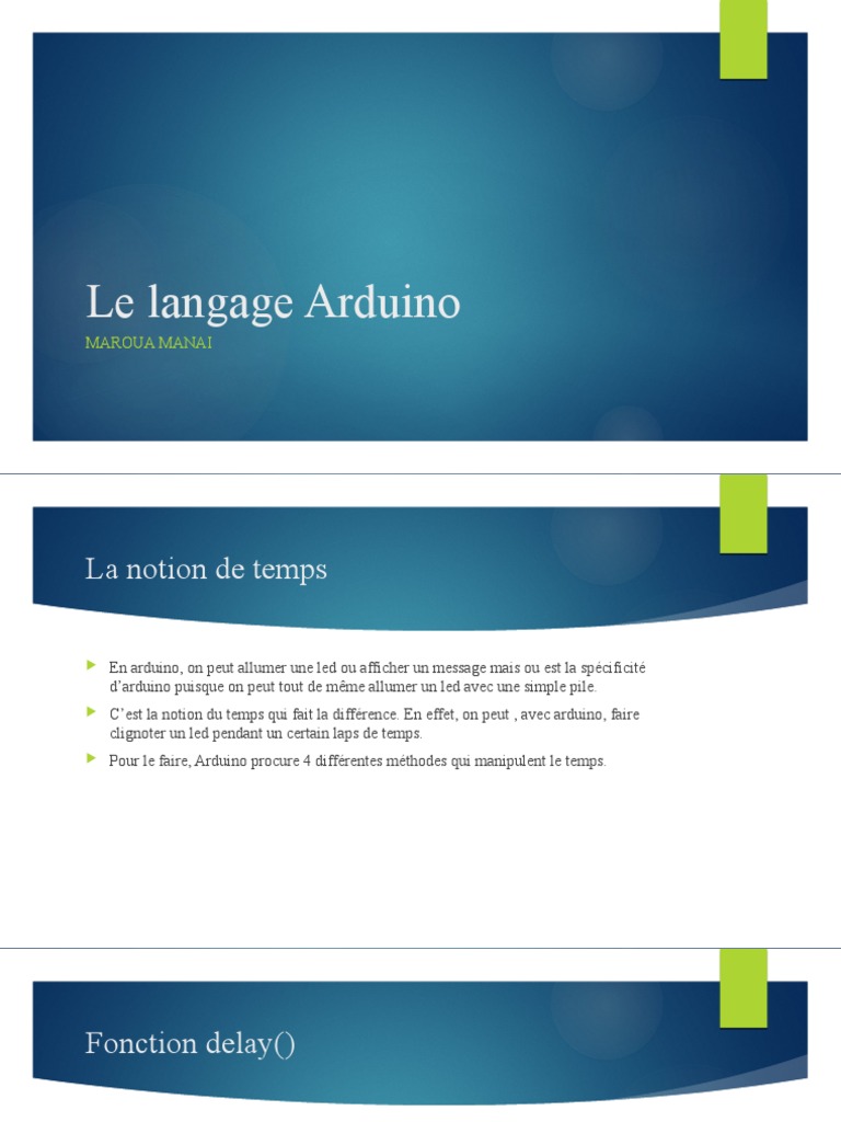 Cours5 Arduino | PDF | Programmation informatique | Informatique
